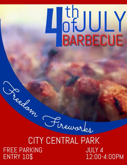 4th of July, Barbecue Template | PosterMyWall