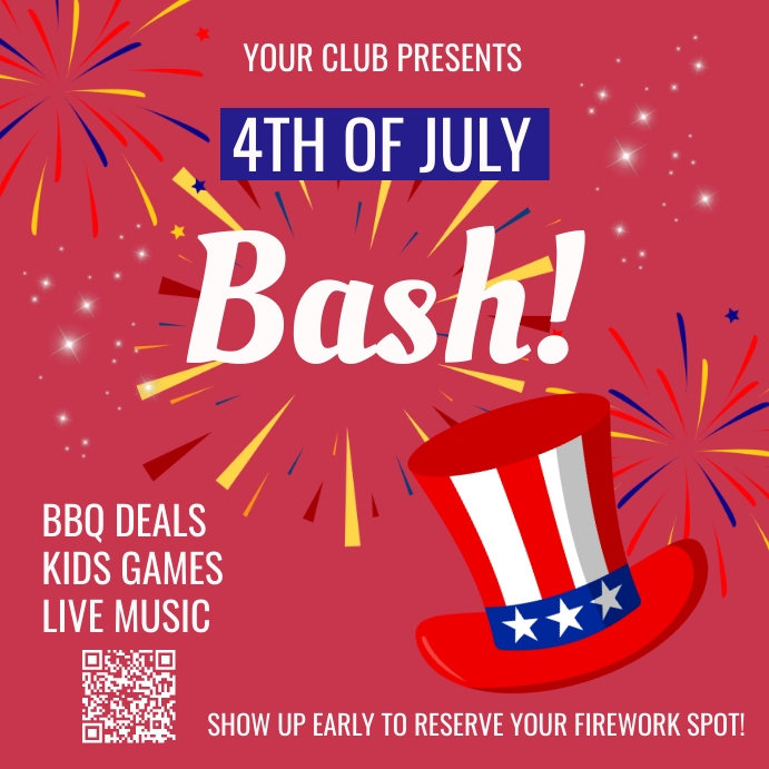 Copy of 4th of July,bash party ,poster | PosterMyWall