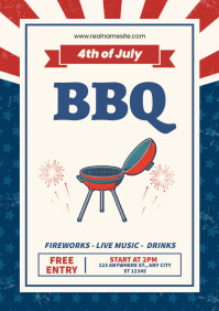 4TH OF JULY BBQ CELEBRATION Template | PosterMyWall