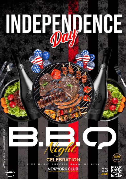 4th of July BBQ celebration party templates | PosterMyWall