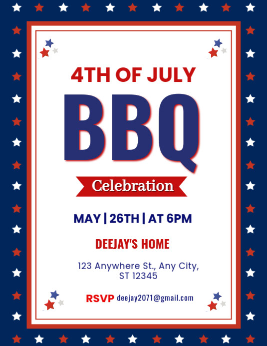 4th Of July BBQ Template | PosterMyWall