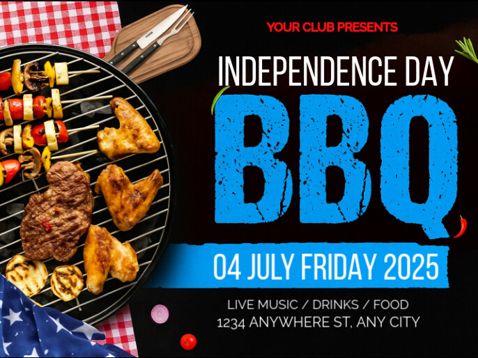 4th of july bbq template | PosterMyWall