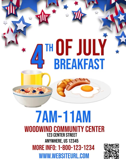 4th of July Breakfast Template | PosterMyWall
