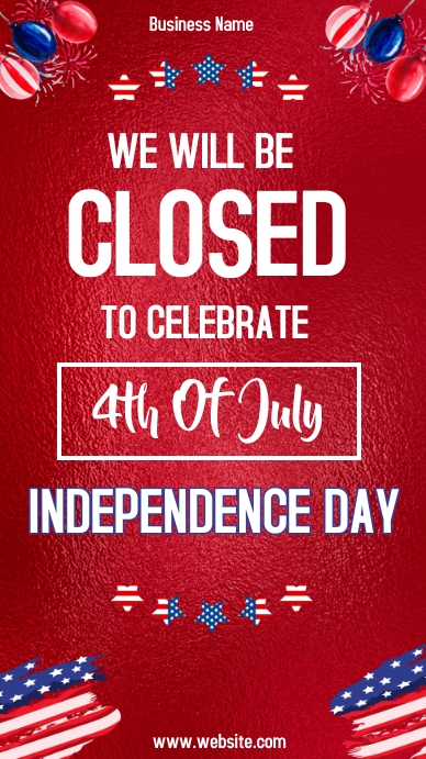 4th of july business closed ad (1) Template | PosterMyWall