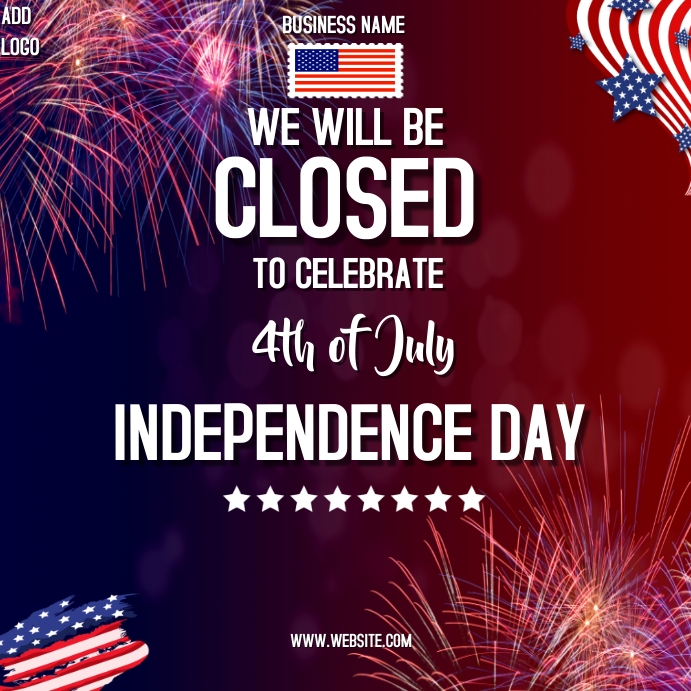 4th of july business closed ad (2) Template | PosterMyWall