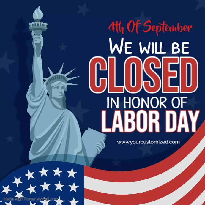 Plantilla de 4th of july business closing ad | PosterMyWall