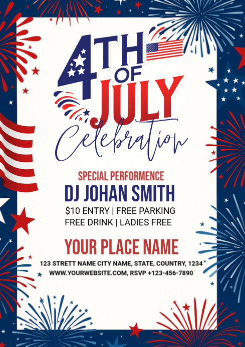 4th of July Celebration Template | PosterMyWall