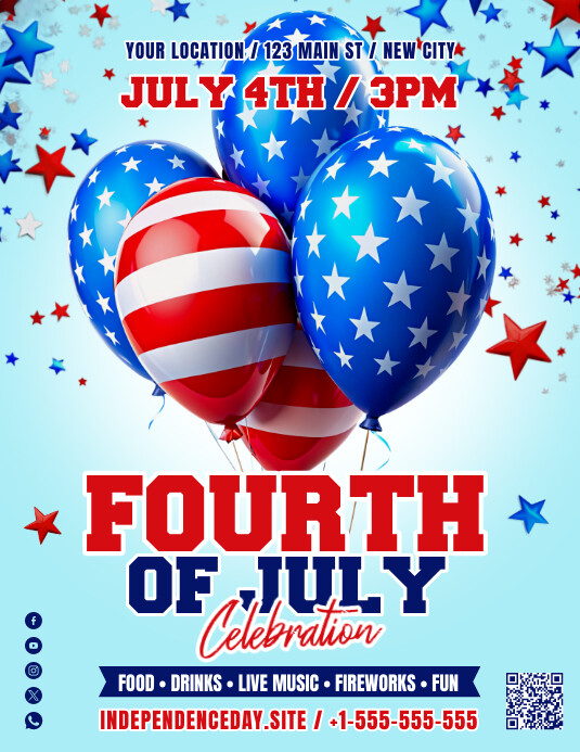 4th of July Celebration Event Flyer Template | PosterMyWall