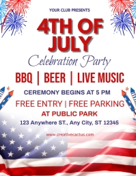 4th of July celebration flyer template. | PosterMyWall