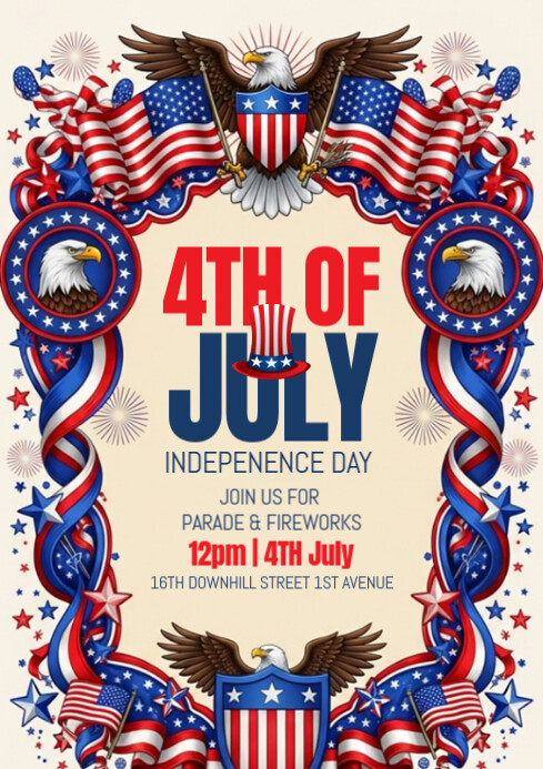 4th of July Celebration Party Template | PosterMyWall