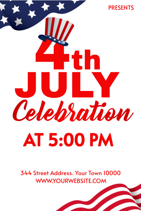 4th of July celebration poster, template Ithempulethi | PosterMyWall