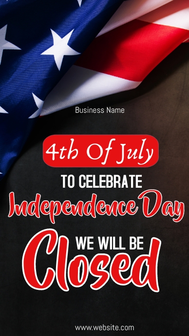 4th of july closed business ad (2) Template | PosterMyWall