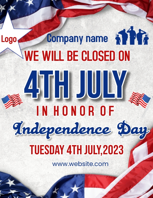 4th of July closing Template | PosterMyWall
