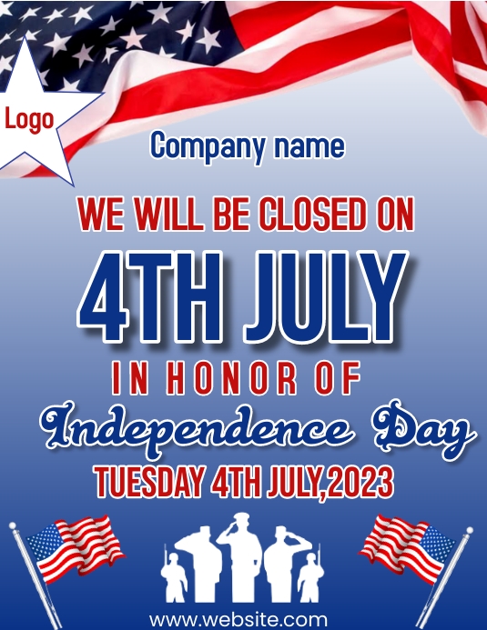 4th of July closing Template | PosterMyWall