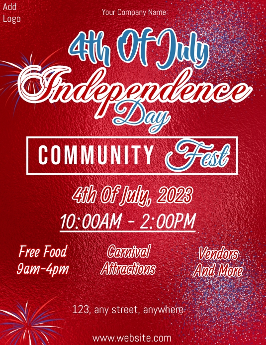 4th of july community festival carnival (1) Template | PosterMyWall