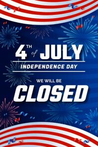 We are closed on 4th of july Poster Template | PosterMyWall