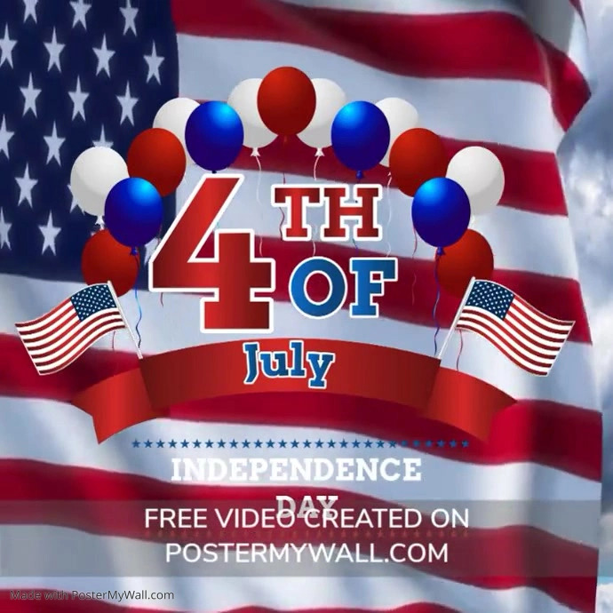 Plantilla de 4th of July design template video | PosterMyWall