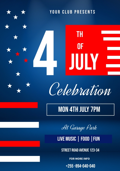 4th of July event template | PosterMyWall