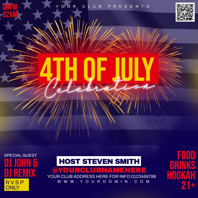 4th of July flyer Template | PosterMyWall