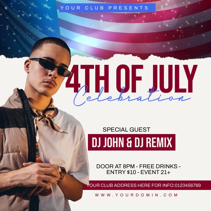 4th of July flyer Template | PosterMyWall