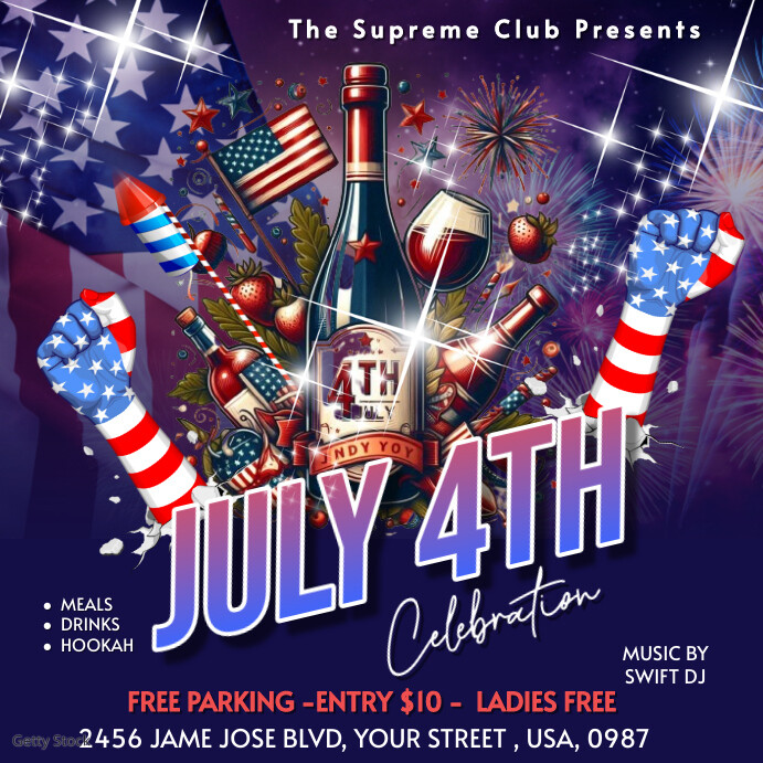4th of July Flyer Template | PosterMyWall
