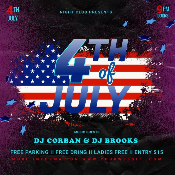 Plantilla de 4TH OF JULY FLYER TEMPLATES | PosterMyWall