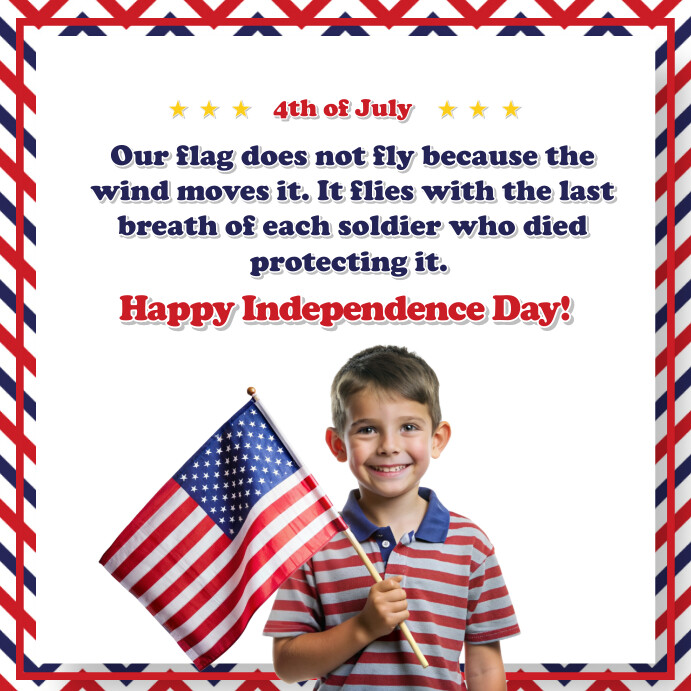 4th Of July Greeting Instagram Post Template | PosterMyWall