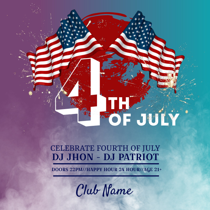 4TH OF JULY INDEPENDENCE DAY POST Template | PosterMyWall