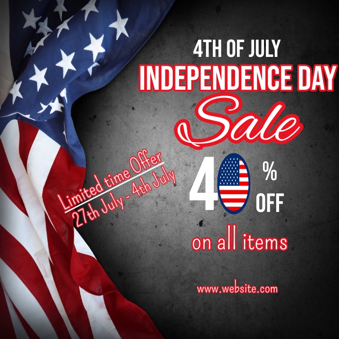 Copy of 4th of july independence day sale ad (2) | PosterMyWall