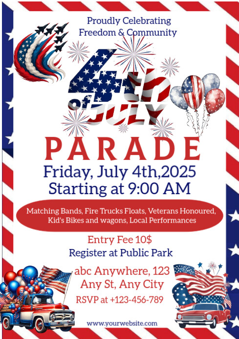 4th of July parade Template | PosterMyWall