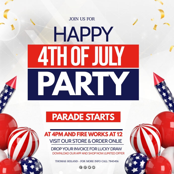 Plantilla de 4th of July parade Instagram post | PosterMyWall