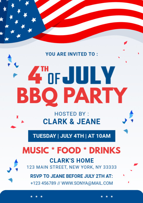 4TH OF JULY PARTY Template | PosterMyWall