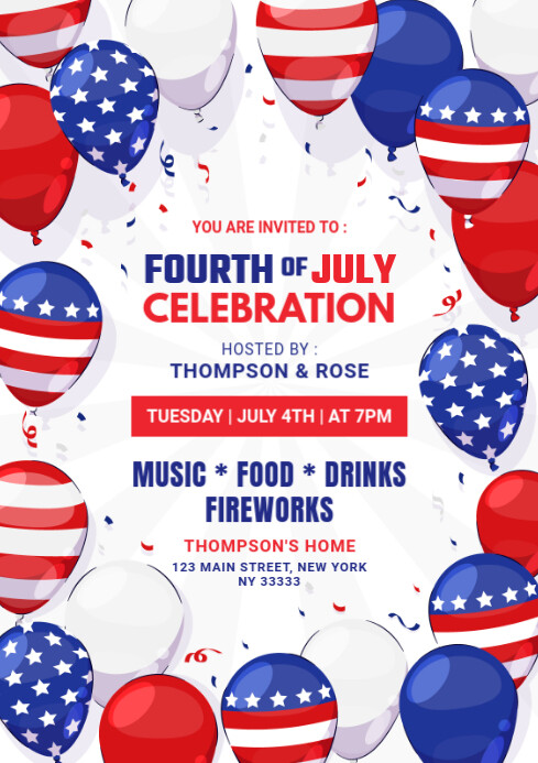 4TH OF JULY PARTY Template | PosterMyWall