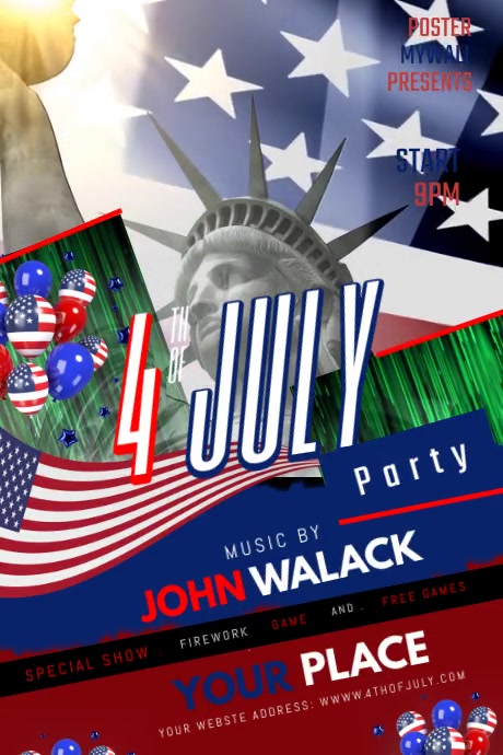 4th of July party Template | PosterMyWall