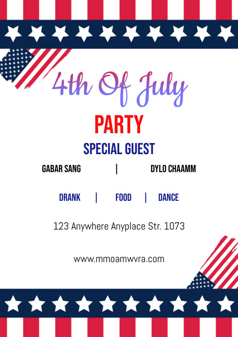 4th of July party Template | PosterMyWall