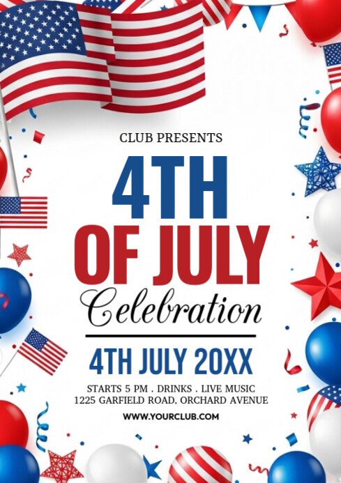 4th of July Party Template | PosterMyWall