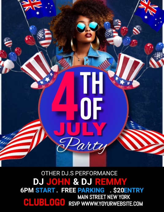 4th of July Party Flyer Template | PosterMyWall