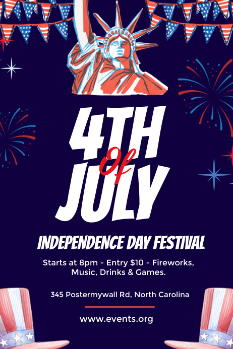 Plantilla de 4th Of July Party Poster | PosterMyWall