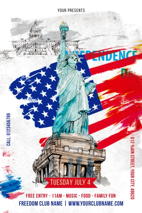 4th of july poster Template | PosterMyWall