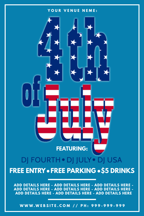 4th Of July Poster Template | PosterMyWall