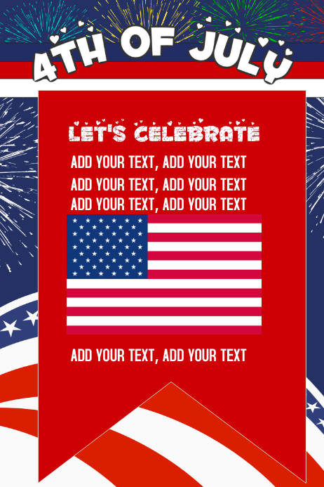 4th of July Poster Flyer blank template | PosterMyWall