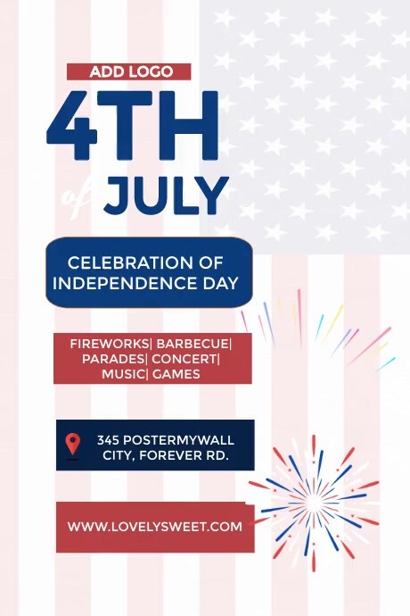 Modèle 4th Of July Poster Poster | PosterMyWall