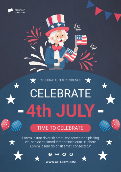 4th of July poster template | PosterMyWall