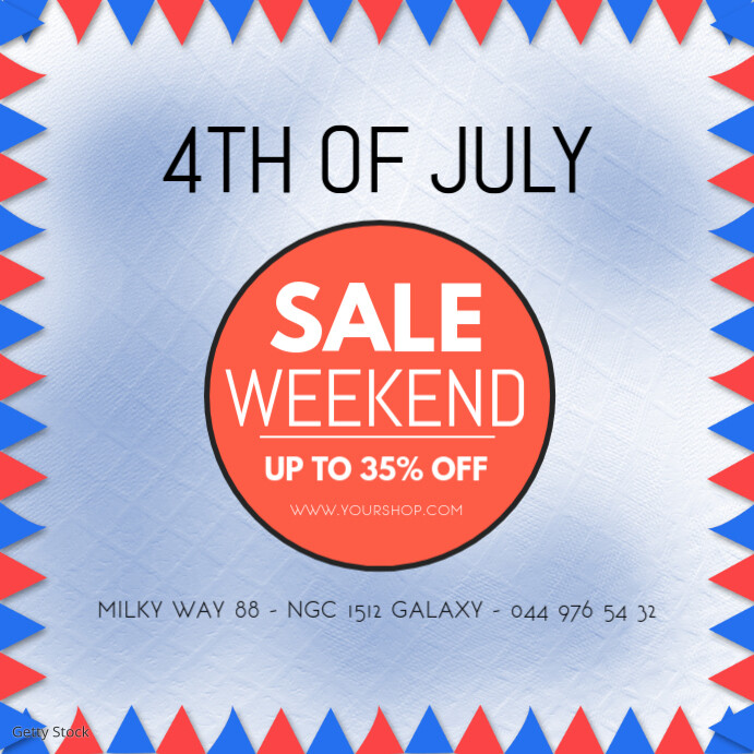 4th of july promotion sale discount ad Templat | PosterMyWall