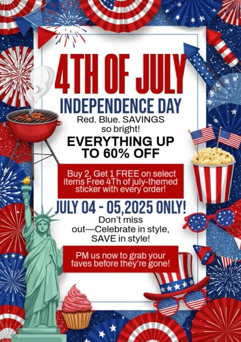 4th Of July Sale Discount Template | PosterMyWall