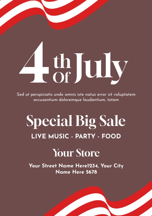 4th Of July Special Big Sale Celebration Template | PosterMyWall