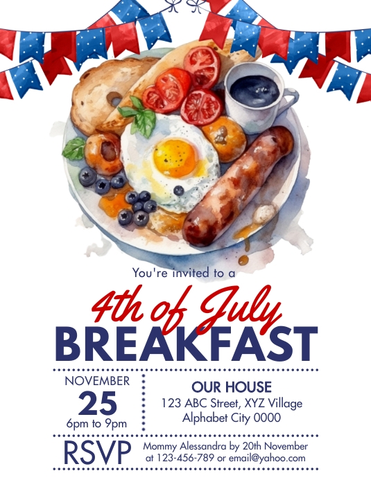 Plantilla de 4th of July Template | PosterMyWall