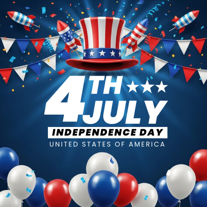 4th of July wish Template | PosterMyWall