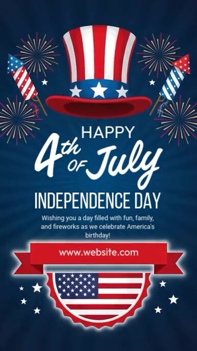 4th Of July Wish Instagram Reel Template | PosterMyWall