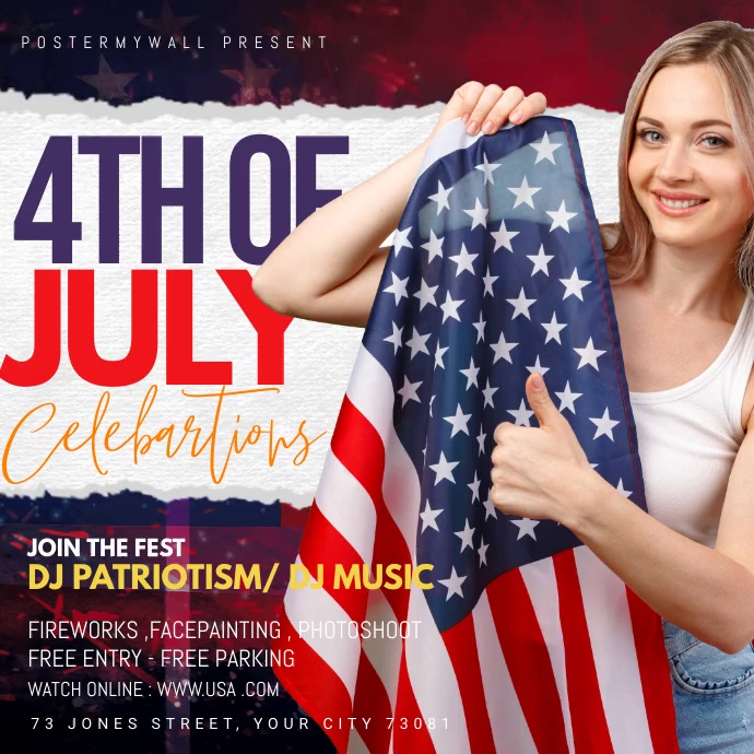 4thof July fireworks Template | PosterMyWall